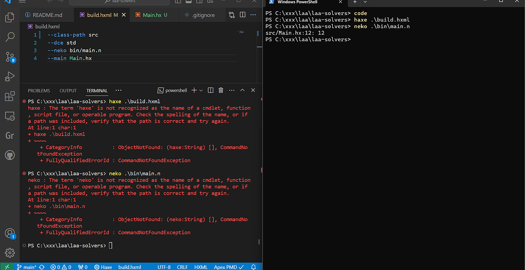 Integrated terminal of VSCode does not recognize haxe or neko as ... Integrated terminal of VSCode does not recognize haxe or neko as ...