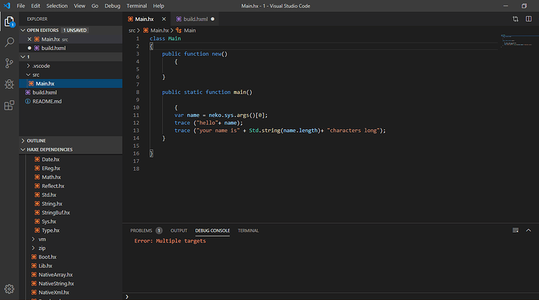 Error Multiple Targets Haxe Community